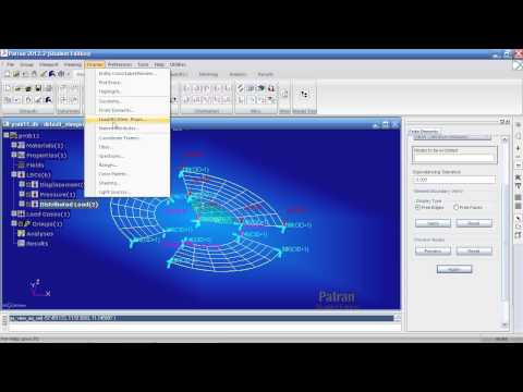 MSC Nastran; Patran Tutorial - Superposition of Linear Static Results Video Lecture - Nastran ...