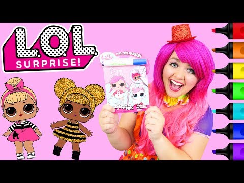 Coloring LOL Surprise Dolls Magic Reveal Ink Coloring Book Imagine Ink Marker | KiMMi THE CLOWN