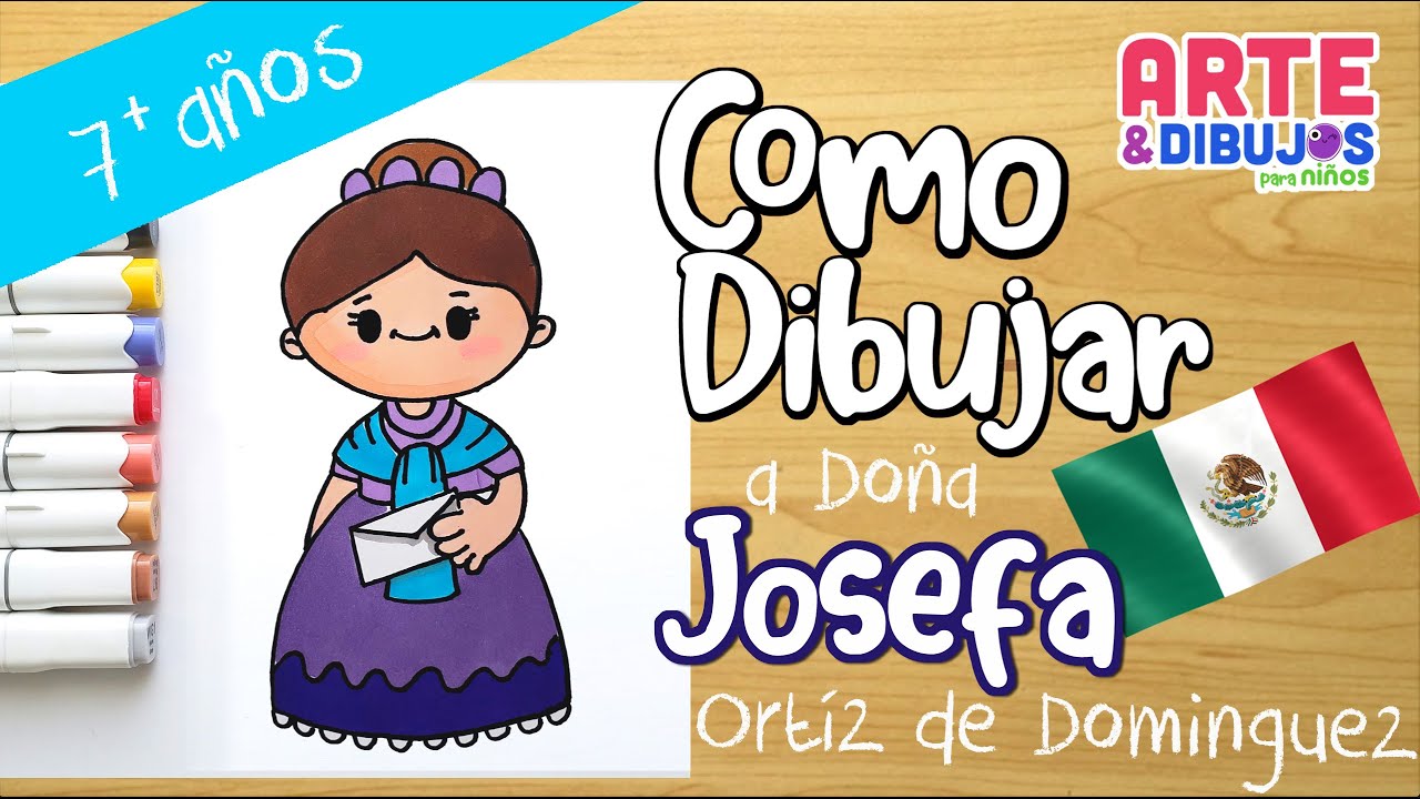 Como dibujar a DOÑA JOSEFA | Independencia de Mexico |  Arte y Dibujos para Niños