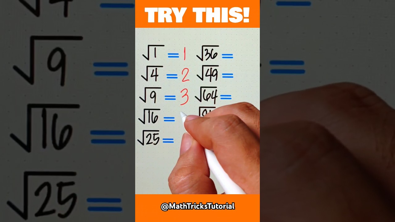 Square Root Hacks #MathTricksTutorial #maths #tutorial #mathematics #shorts #education #foryou