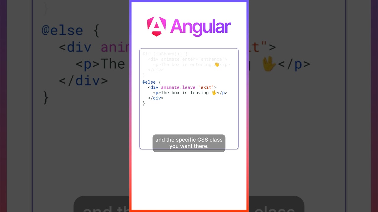 New in Angular: Animate Enter & Leave in 60 Seconds 🎬