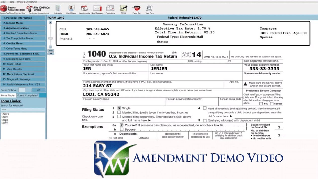 Amendment Demo Video