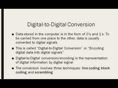 digital data to digital signal encoding technique