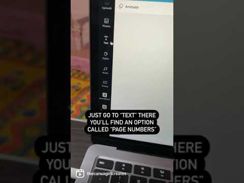 Add Page Numbers with One-Click on Canva
