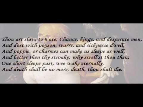 "Death Be Not Proud" by John Donne (read by Tom O'Bedlam)