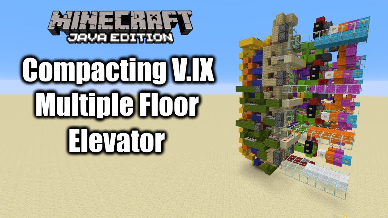 Compacting V.IX Multiple Floor Elevator Minecraft 1.14.3