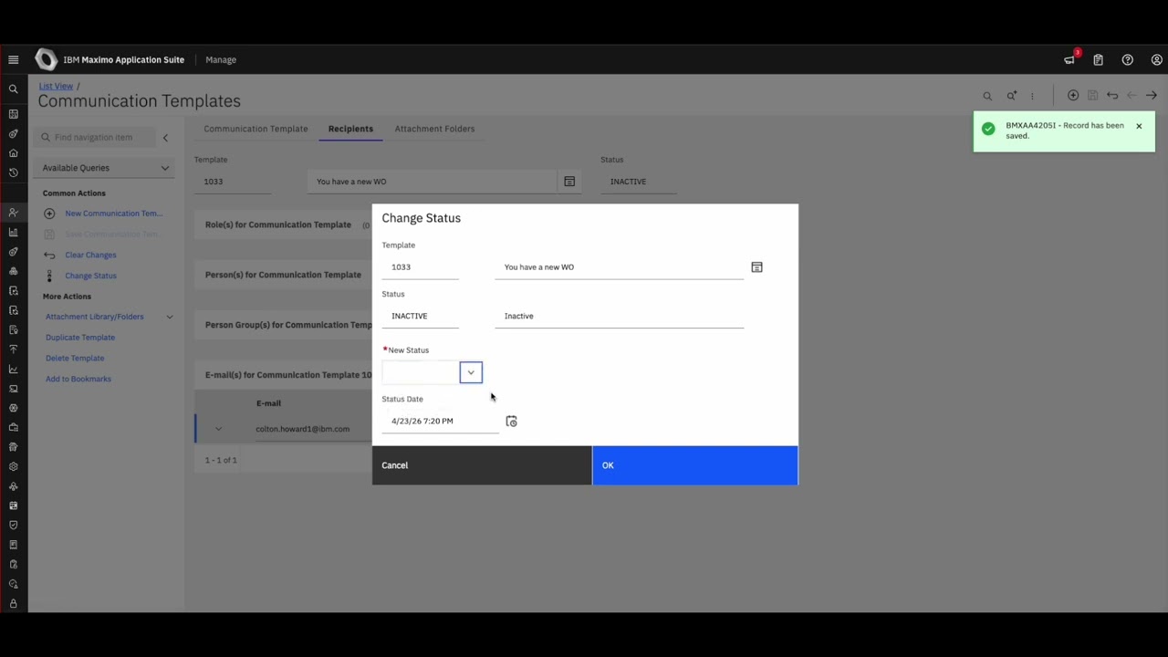 How to Create and Send Communication Templates in Maximo (Tutorial)