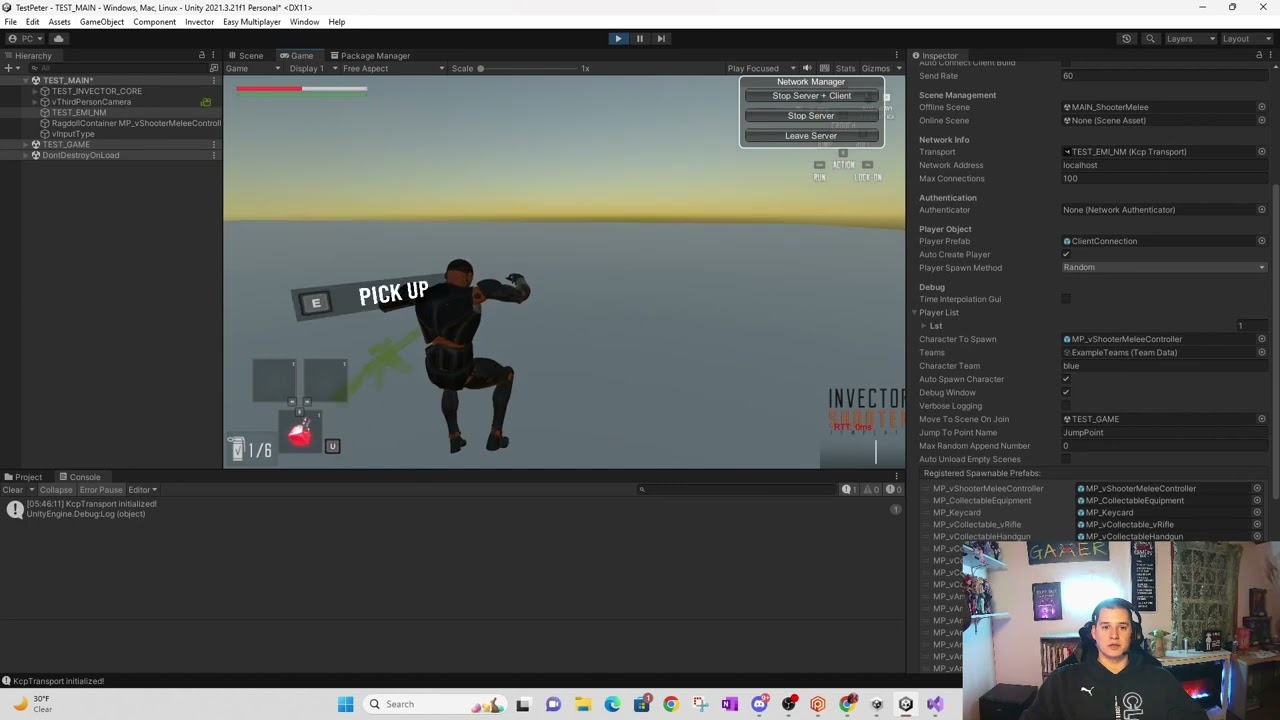 EMI NullReferenceException beginner troubleshooting