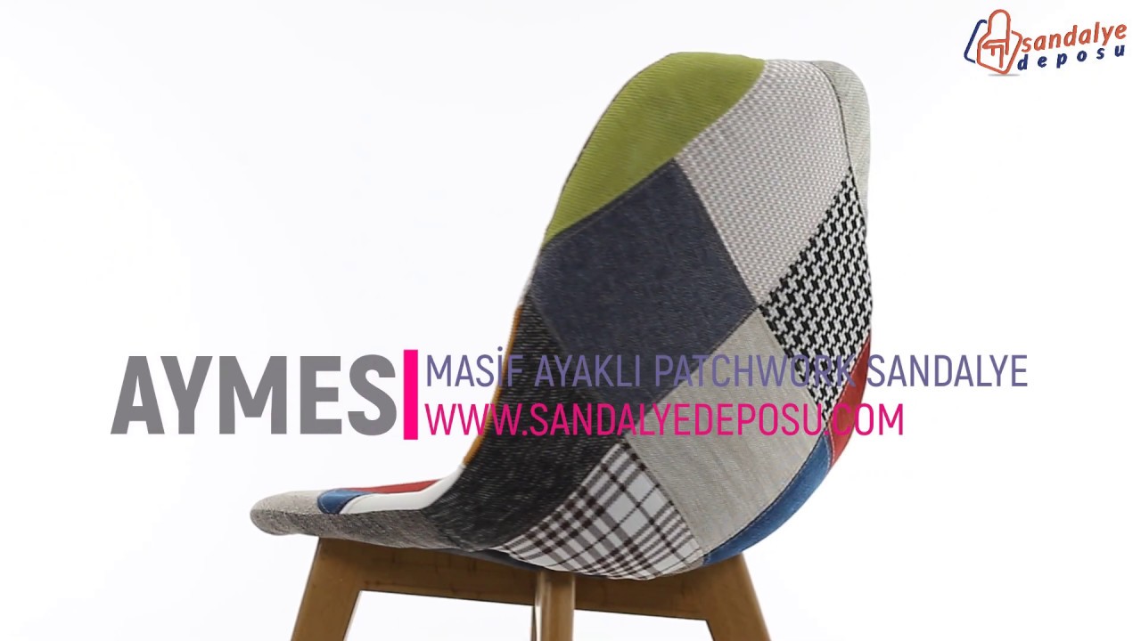 Aymes Masif Ayaklı Patchwork Sandalye