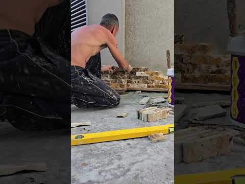 cum incep eu placatul cu piatra dacă ai un stilp ieșit in exterior