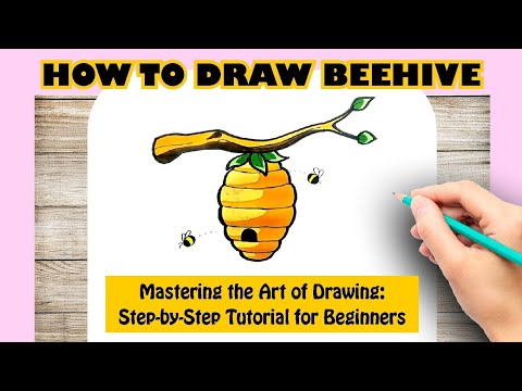 How To Draw A Beehive Step by Step – I'm Youtuber – Follow my videos to ...