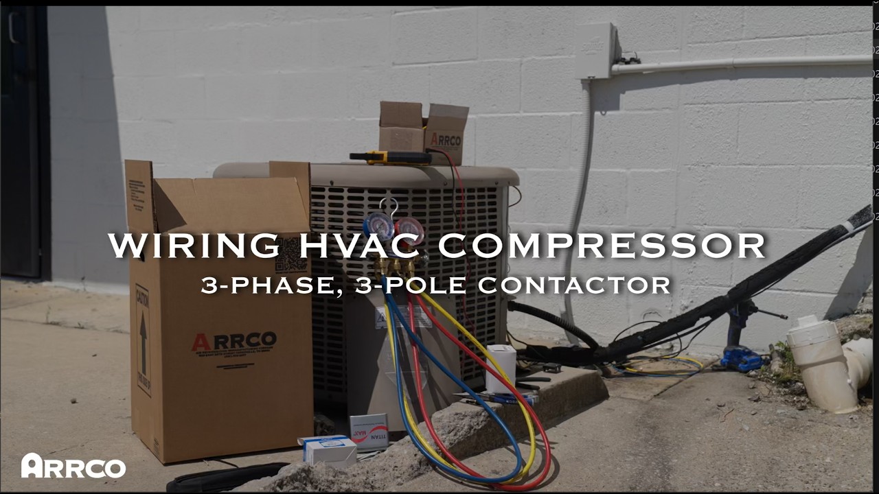 Wiring a 3-Phase HVAC Compressor with 3-Pole Contactor