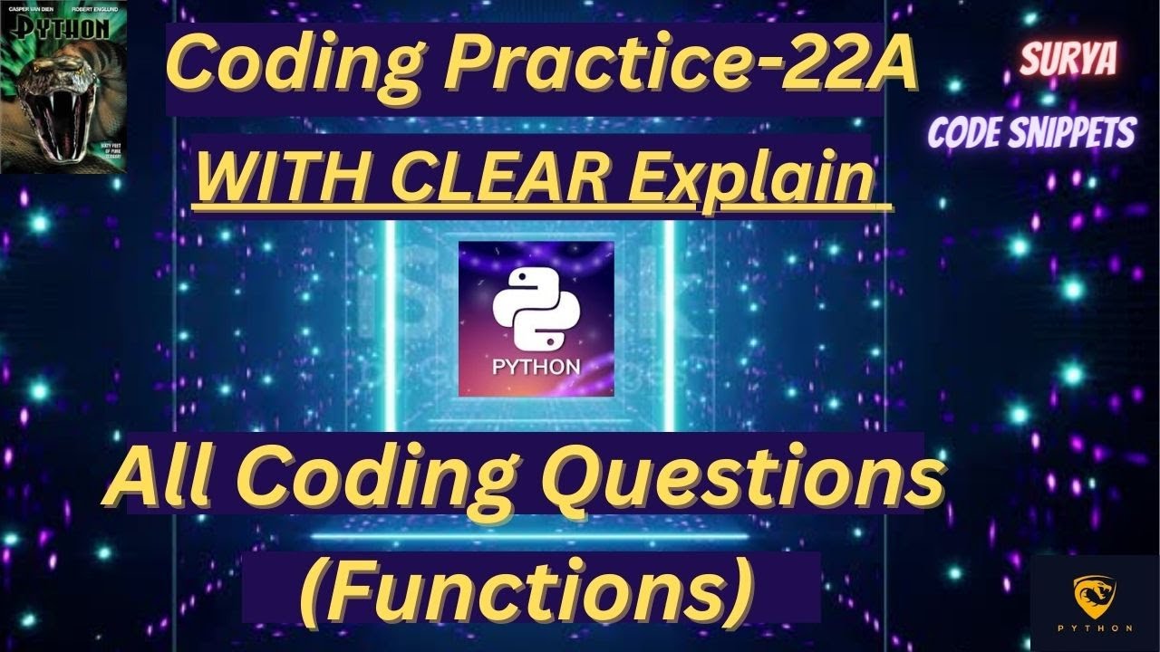Coding Practice 22A | Functions| CCBP| #python #code|#nxtwave #idp ​