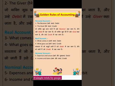Golden Rules of Accounting in hindi|#tally#accounting#hindi#shorts