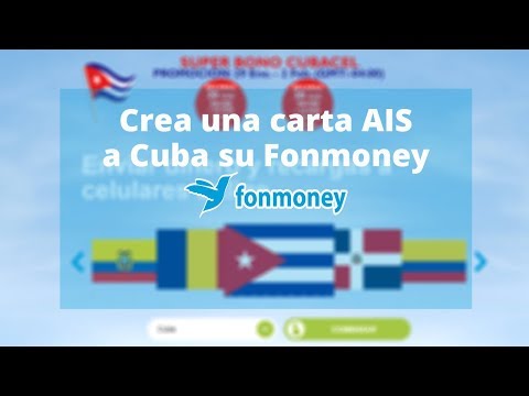 Crea gratuitamente una carta AIS a Cuba su Fonmoney