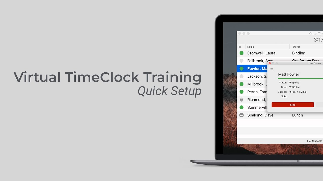 Virtual TimeClock Training - Quick Setup