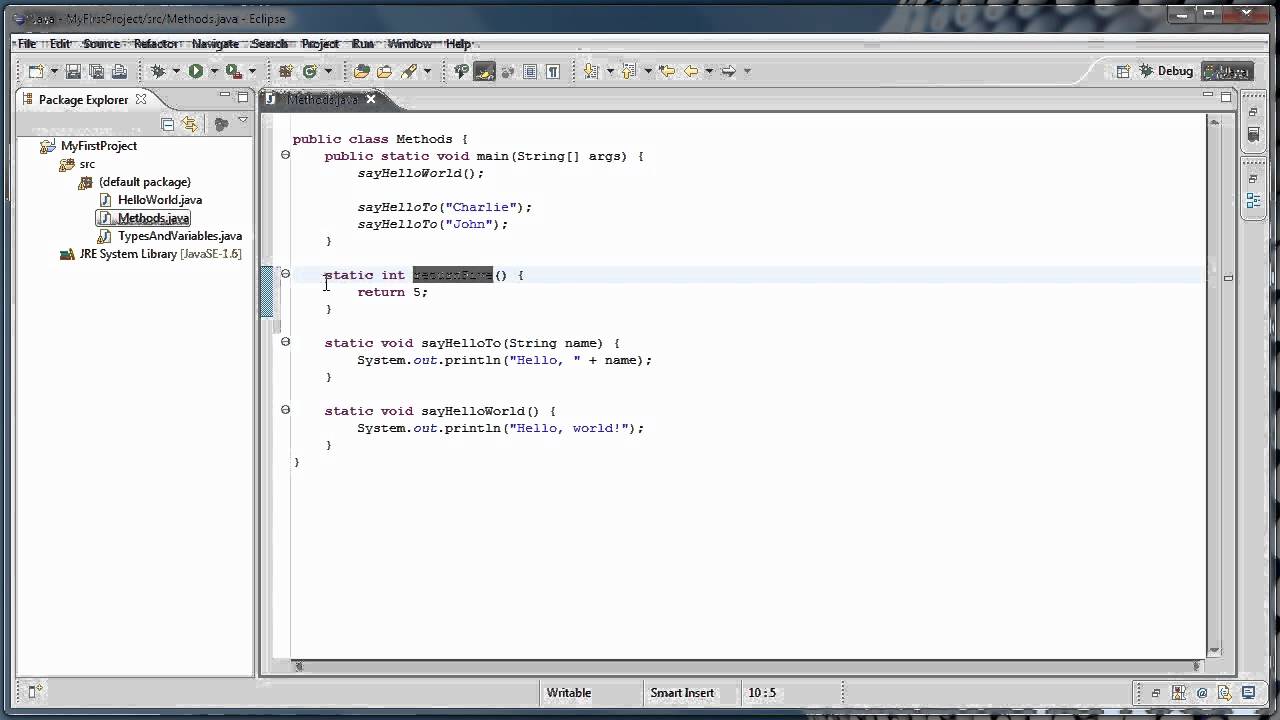 Java Programming: 4 - Methods