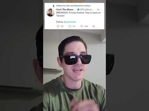 ANDREW TATE TWITTER ACCOUNT WAS JUST REINSTATED - COBRATATE TWEETS - COBRA 1M FOLLOWERS NEW TWEET