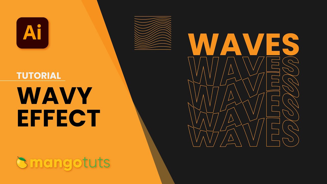 How to Create Wavy Text  Using Warp Effect in Adobe Illustrator | AI Tutorial 2021