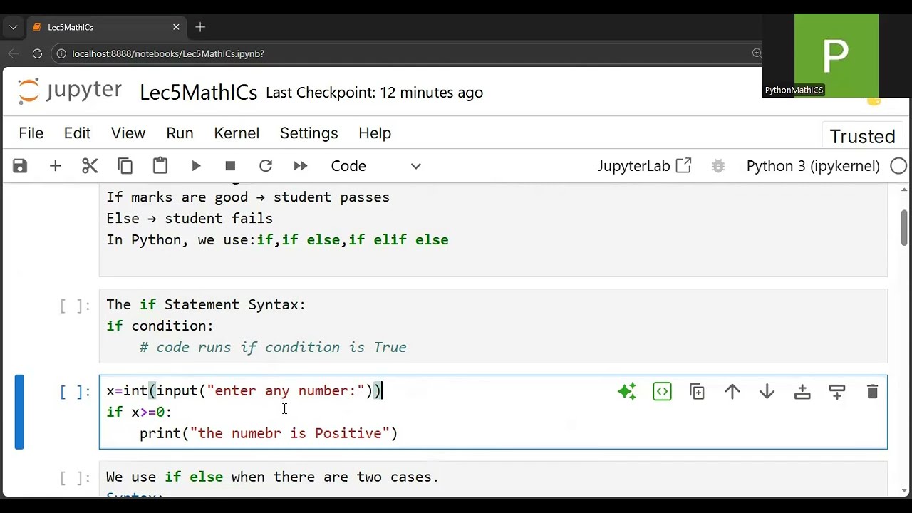 Python If Else Statement Explained with Examples | Beginner Programming Tutorial Lecture5