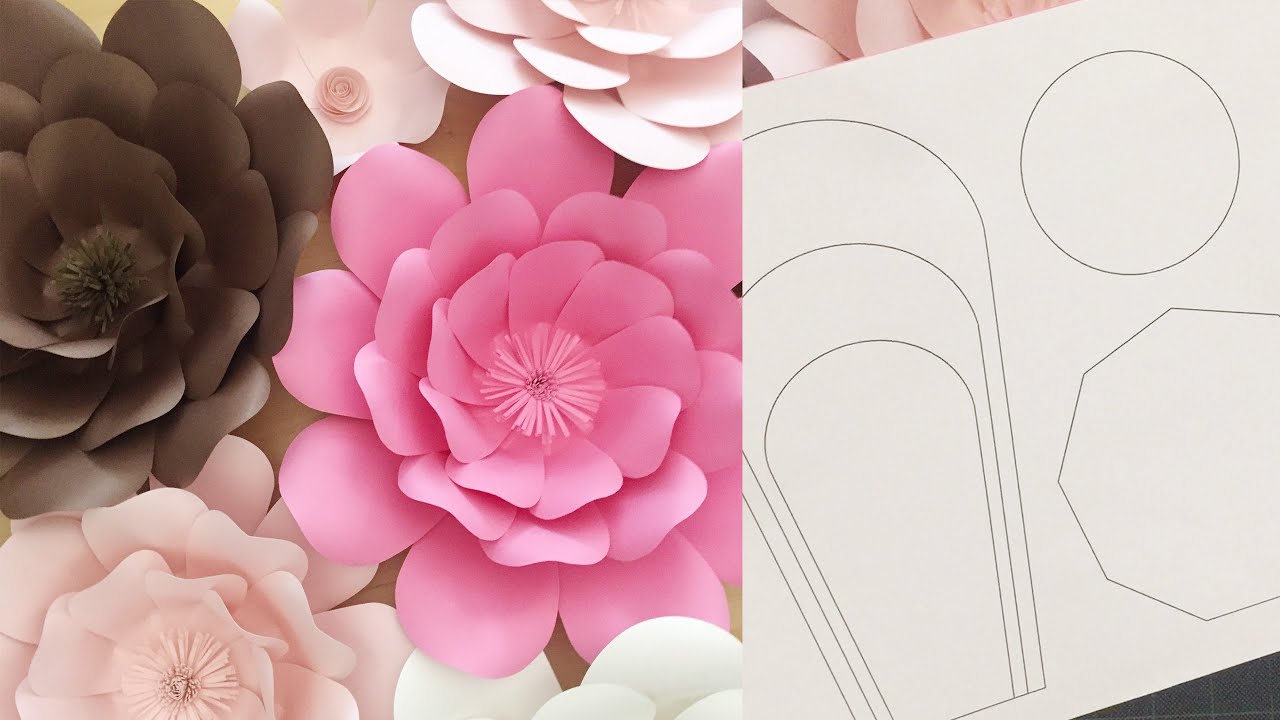 Paper Flower Tutorial (Easy) Hand Cut | Free Template | Many Designs Out of One Template