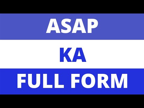 ASAP full form | What is the full form of ASAP ?