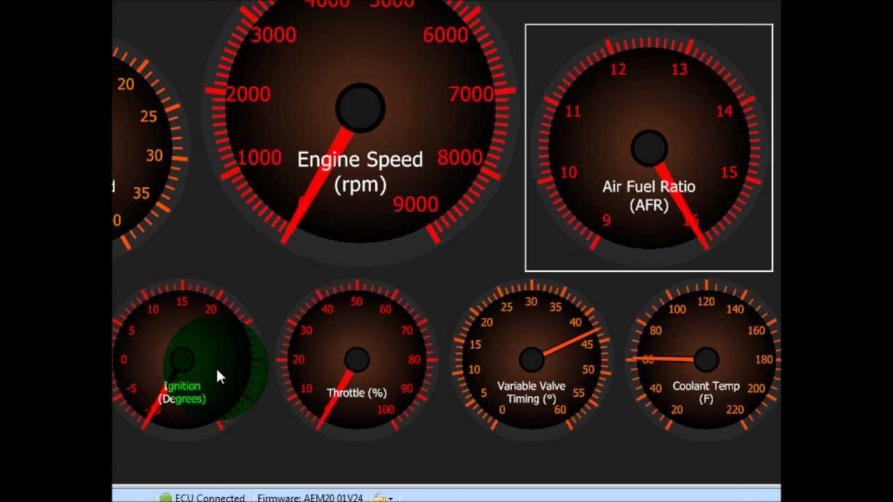 Radium EMS Tutorial: AEMTuner Dash Configuration