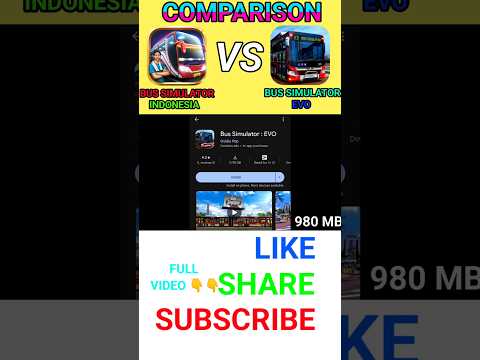 Bus simulator Indonesia vs bus simulator Evo comparison #comparison