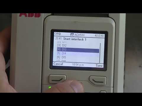 NHA troubleshooting Interlock DI4 , 20.41 fault AFEE for a ABB ACH580 series drive