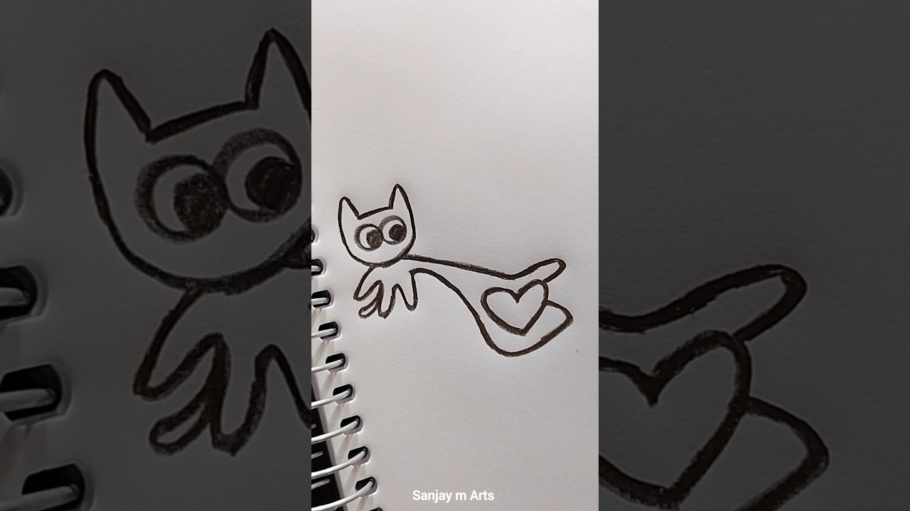 Cute Things to Draw When Bored #fyp #cat #tutorial #cute #drawing