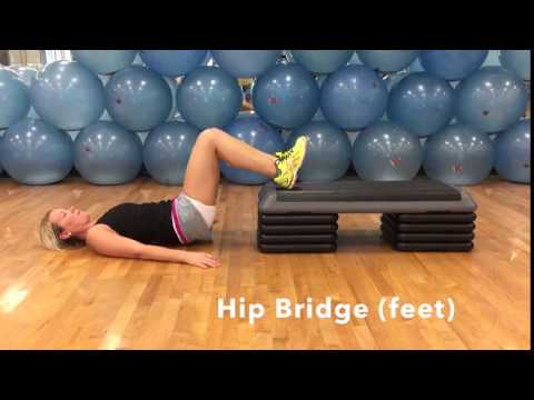 Hip Bridge Feet on Step (7/9) Get Those Glutes (crockpotempire.com)