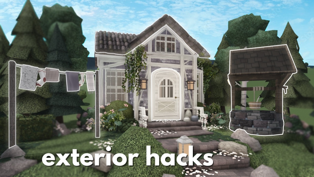 Testing Viral Tiktok Bloxburg Build Hacks - Exterior edition