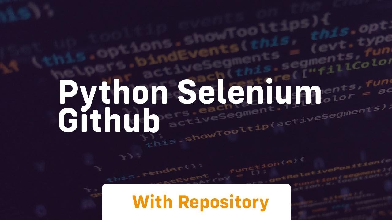 python selenium github