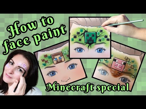 Best MINECRAFT Face Painting in 2 minutes 🎮 Quick & Easy Design Tutorial