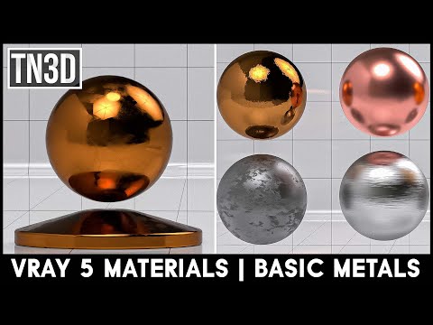 V-ray 5 for SketchUp Material : How to Create Realistic Vray Materials | Basic Metal