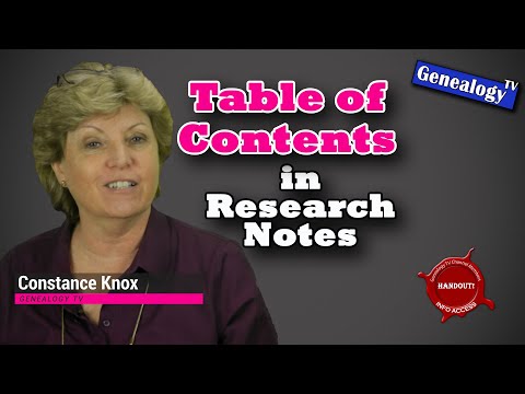 Add a Table of Contents to your Research Notes using MS Word