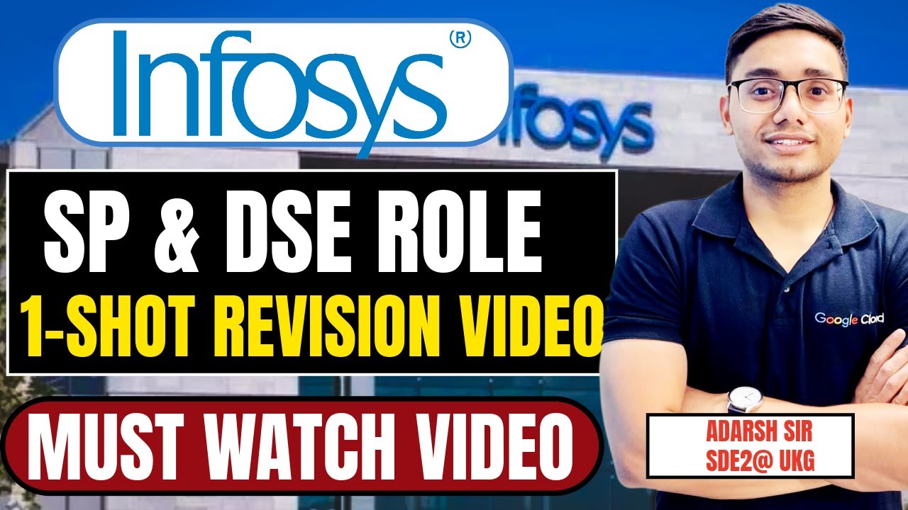 Infosys 1-shot Revision Video | Infosys SP & DSE Role Complete Revision | Infosys Free PDF