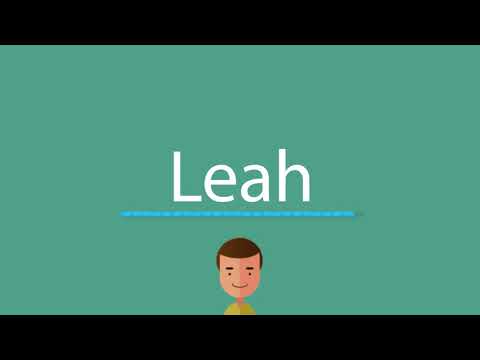 Leah pronunciation