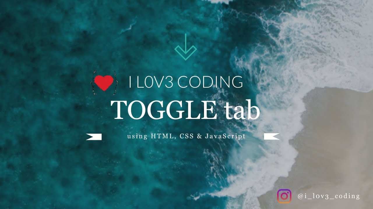Toggle Tab create using HTML, CSS and JavaScript