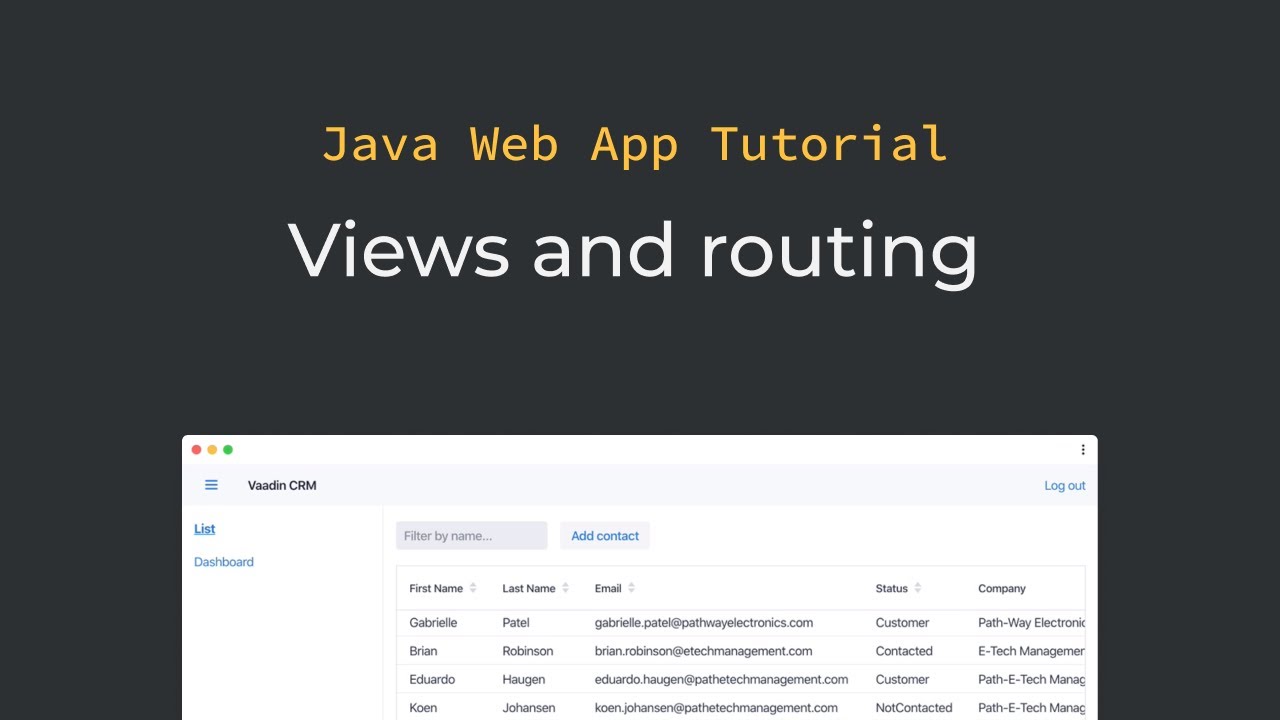 Java tutorial: Vaadin navigation, views, parent layouts, and routing  (part 11)