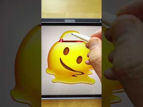 ๐ซ ๐ชฑ Melting Face Emoji #emoji #procreate