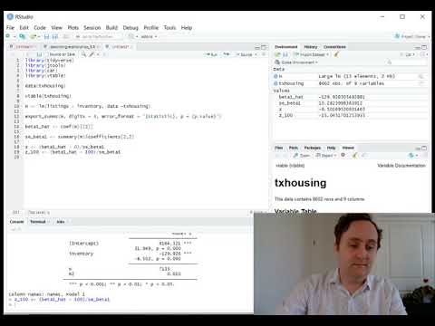Econometrics: Applying Hypothesis Testing in R