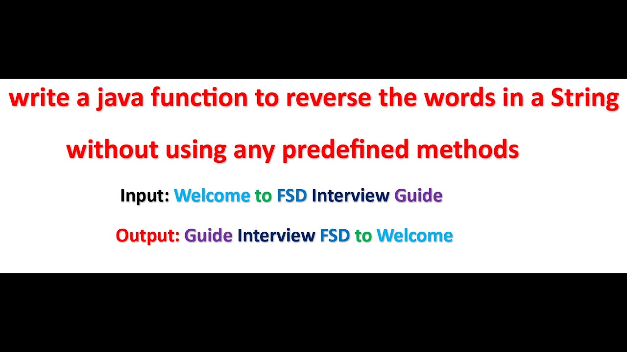 Write a Java function to reverse the words in a String without using any predefined methods || debug