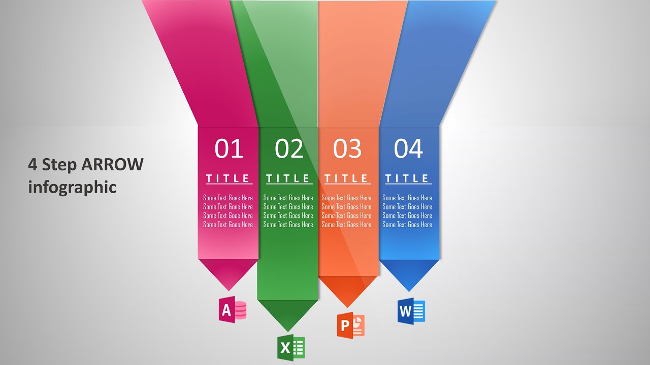 5.Create 4 Step ARROW HEAD VERTICAL infographic|PowerPoint Presentation|Graphic Design|Free Template