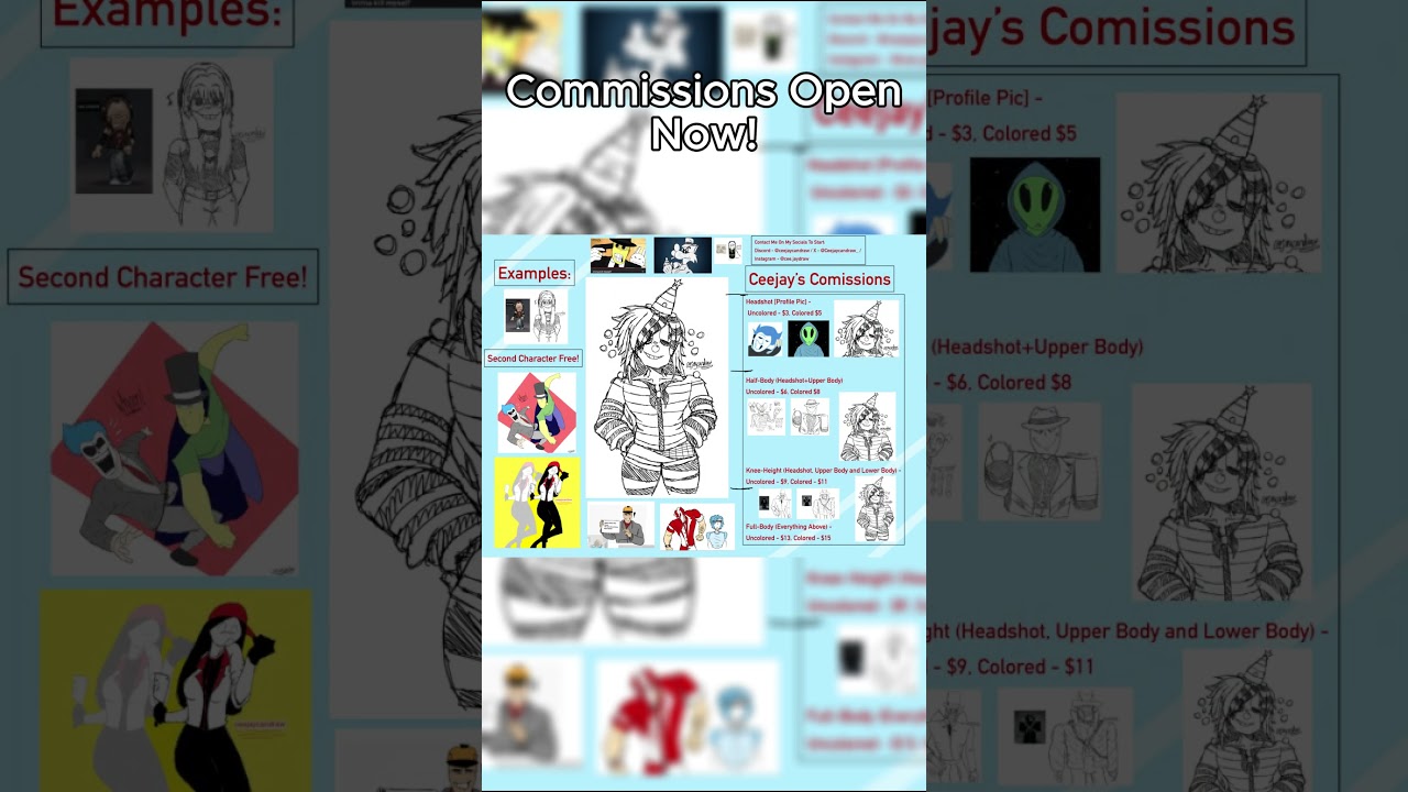 Art Commissions OPEN! [Commission Card Demo]