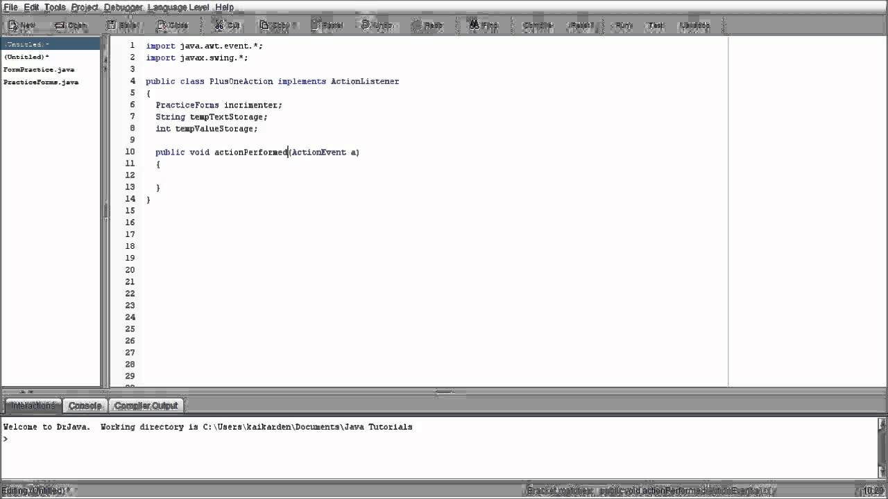 Java Intermediate Programming Tutorial #5 - Forms 2: ActionListeners