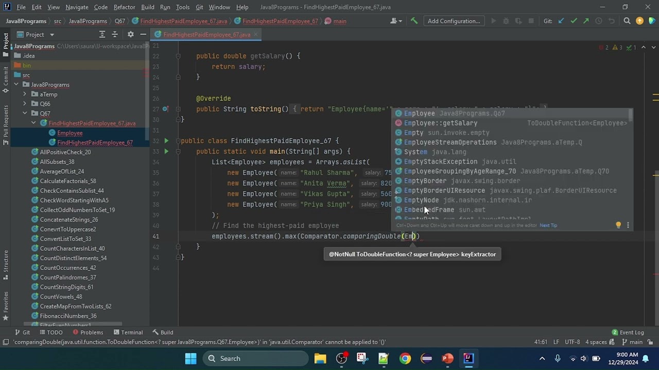 Java Interview Questions and Answers | Java 8 Streams API Coding | Core Java Interview Question - 67