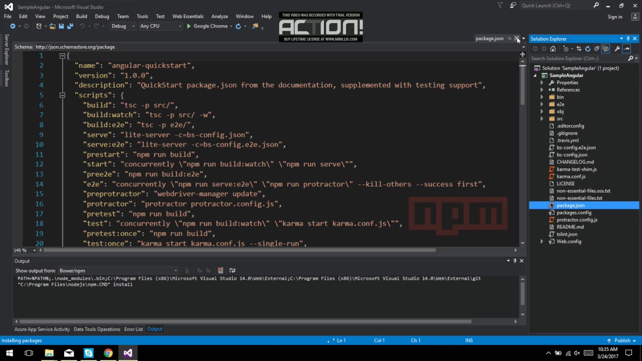 Angular2 - SimpleApp using Microsoft Visual Studio