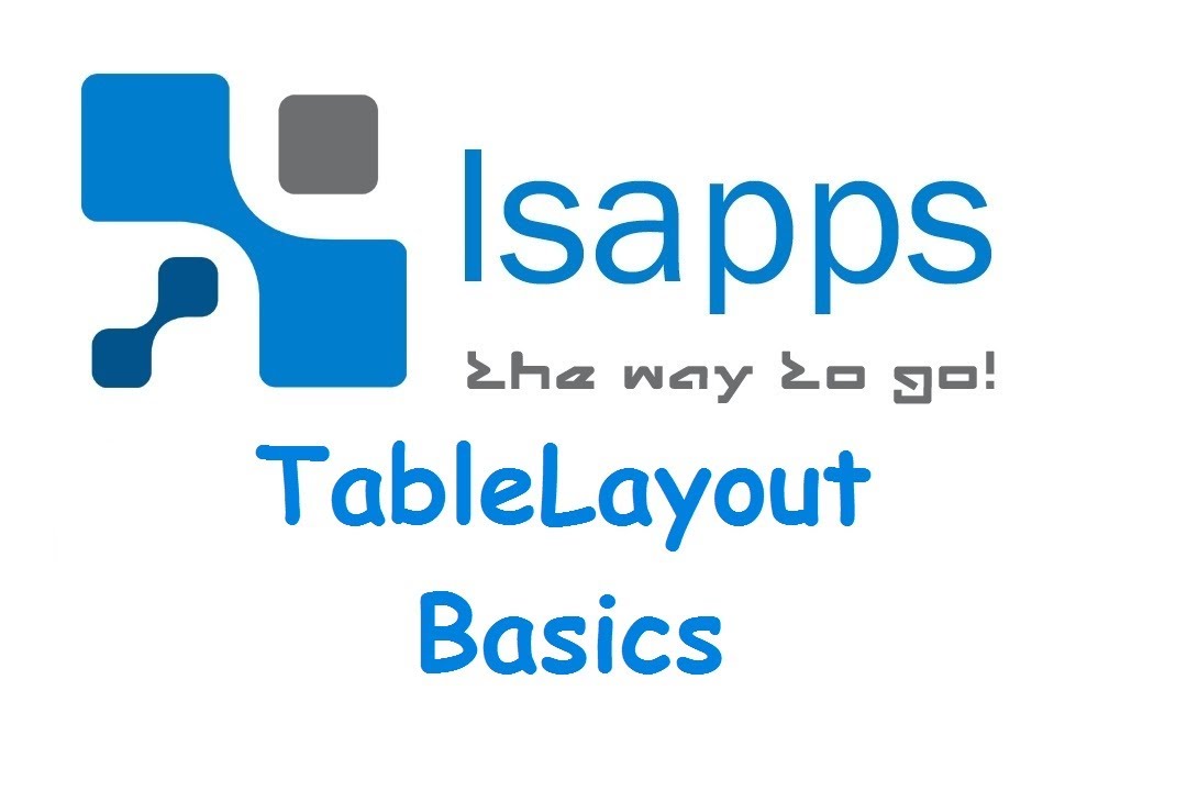 05.[isapps] Android Application Development - TableLayout Basics