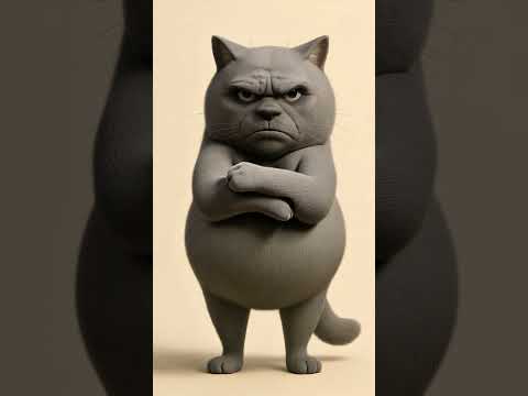 Grumpy cat walks in silence. No words, no smiles—just pure attitude. Watch till the end.